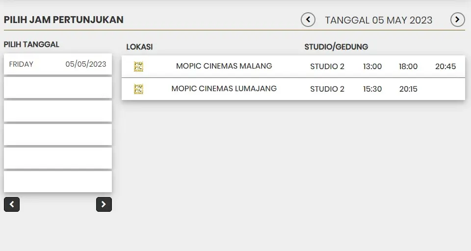 Cara Beli Tiket Online Mopic Cinemas Malang dengan HP - Zona Malang